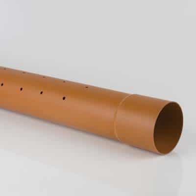 110mm Underground Drainage Perforated Pipe 6mt | Speedy Plastics