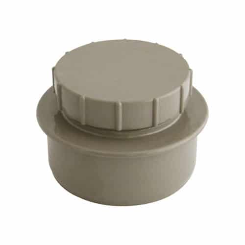110mm Soil Screwed Access Cap 110mm Olive Grey | Speedy Plastics Ltd