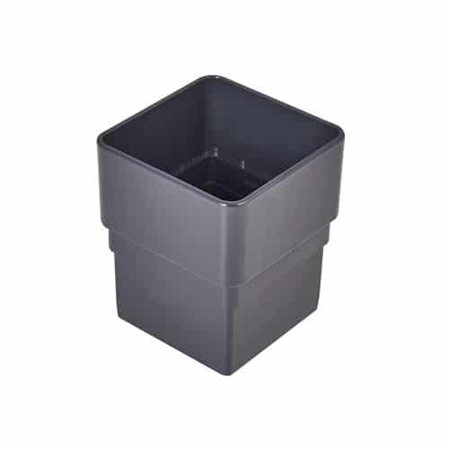 Anthracite Grey Square Line Down Pipe Socket Joiner 65mm | Speedy ...
