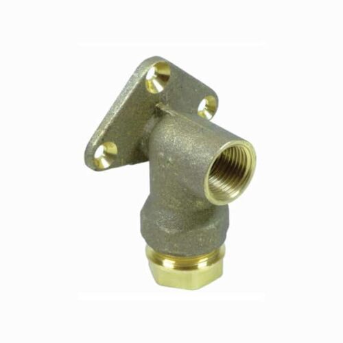 Plasson 1000 Wall Plate Elbow 25mm x 1/2″ (brass) | Speedy Plastics Ltd