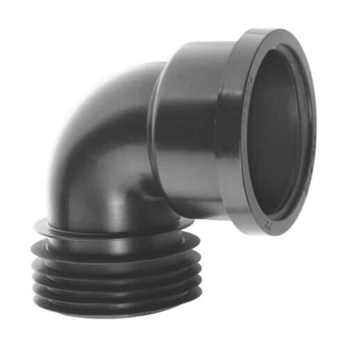 McAlpine DC90-BL Soil Pipe 90 degree Bend Drain Connector Black ...