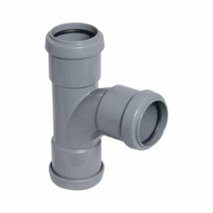 50mm Grey Push-Fit Waste 90 degree Tee Floplast WP24G pack of (5 ...