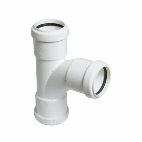 32mm White Push-Fit Waste 90 degree Tee Floplast WP22W | Speedy ...