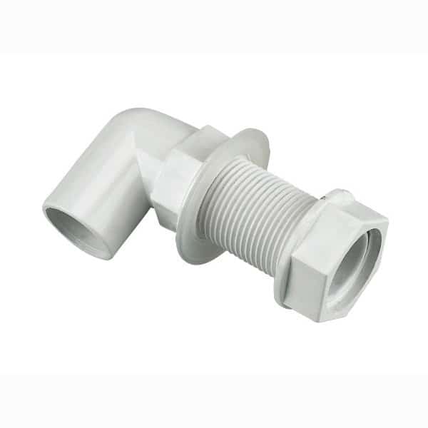 Floplast Overflow Tank Connector Bent 21.5 White OS15W | Speedy ...