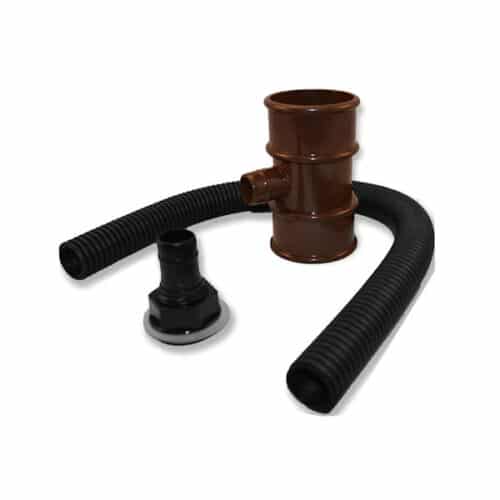 Miniflo Guttering 50mm Rainwater Diverter Kit Floplast RVM1 Brown ...