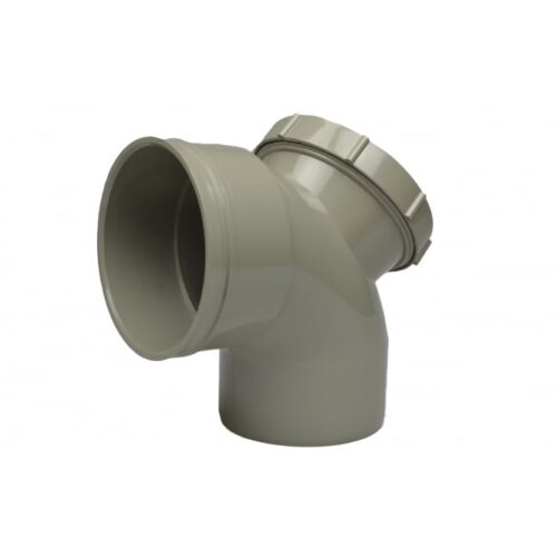 110mm Solvent Weld Soil 92 degree S/S Access Bend Olive Grey | Speedy ...